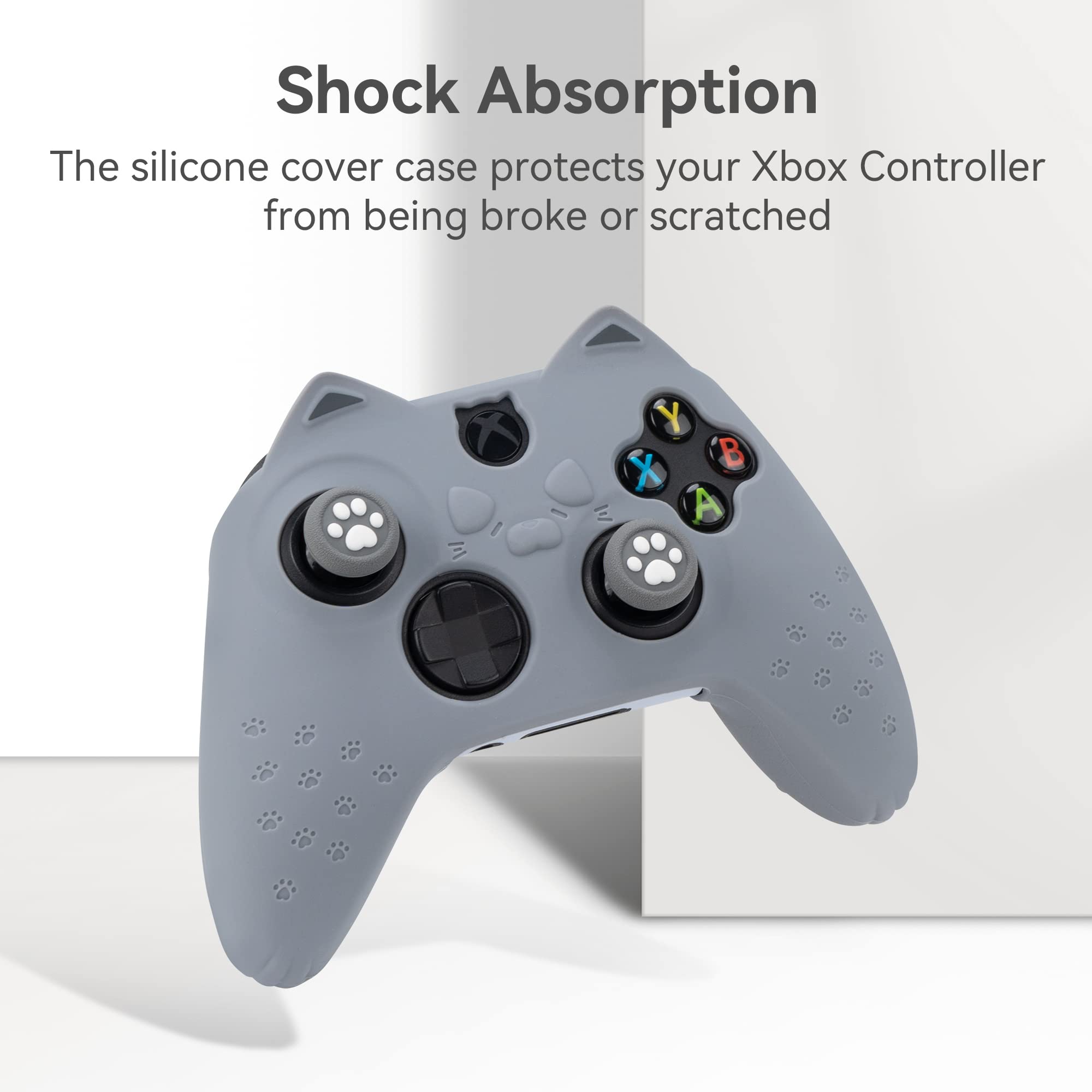 Snapklik.com : GeekShare Cat Paw Controller Skin Grips Set Anti-Slip ...
