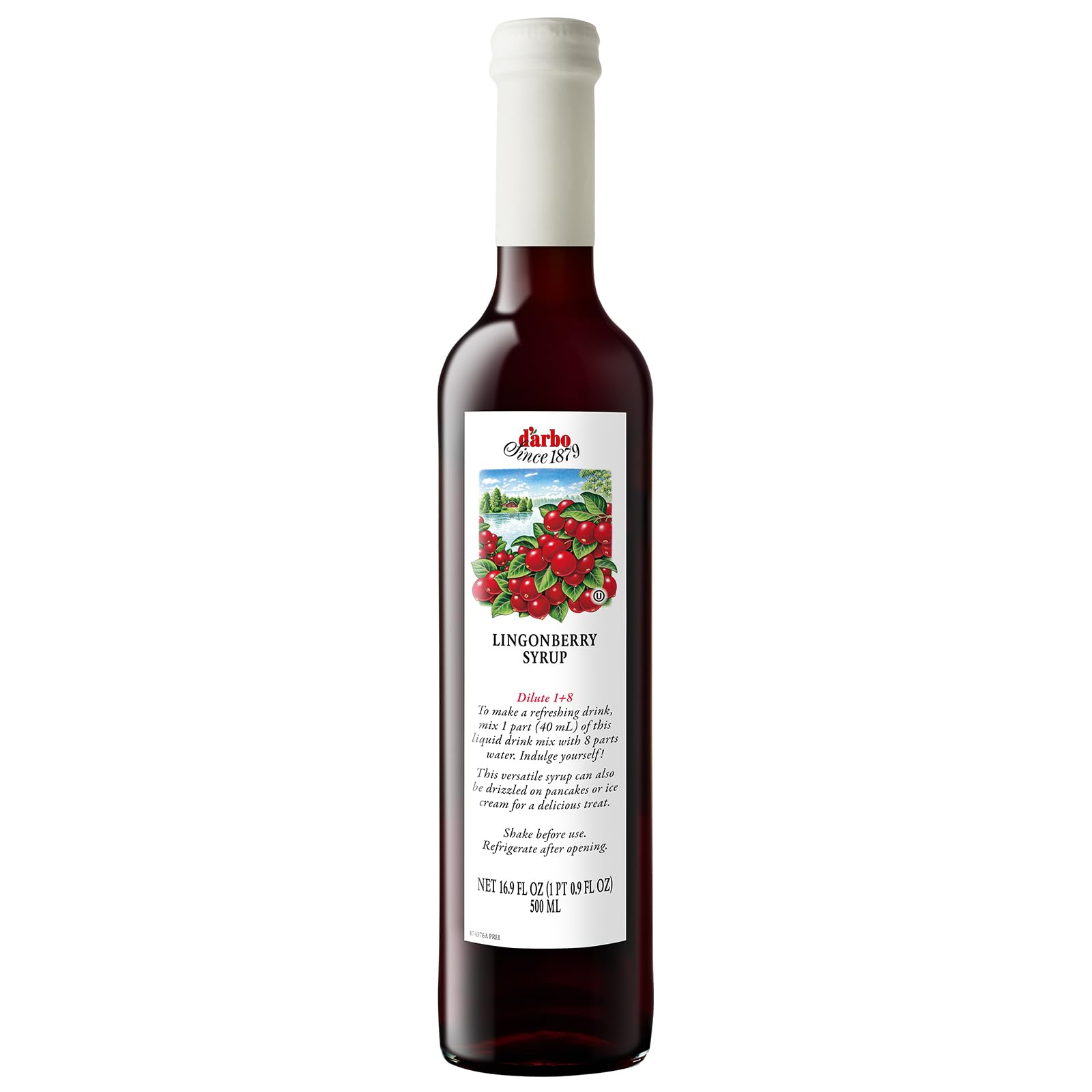 Amazon.com : D’arbo All-Natural Lingonberry Fruit Syrup, 500ml (16.9oz ...