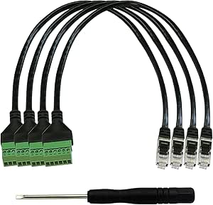 Amazon.com: Teansic 4PCS 1ft RJ12 to 6 Pin Screw Terminal,RJ12 Male Plug to Solderless 6P Screw ...