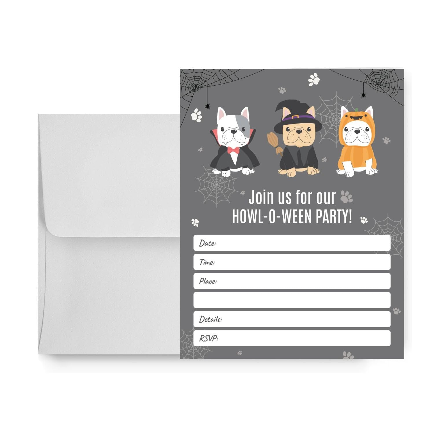 Amazon.com : Paper Frenzy Dog Themed Howl-o-Ween Halloween Party Write ...