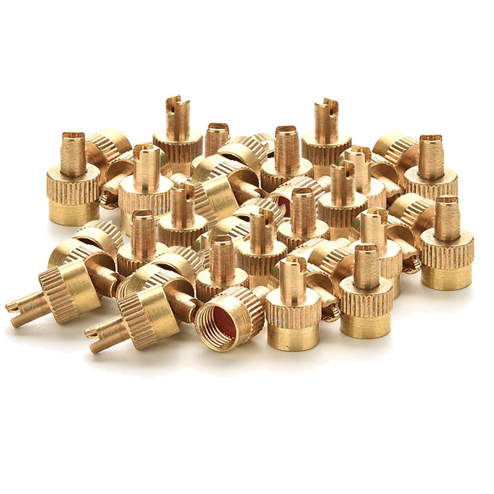 Amazon.com: 50 Pcs Metal Slotted Slot Valve Cap with Valve Core Remover ...