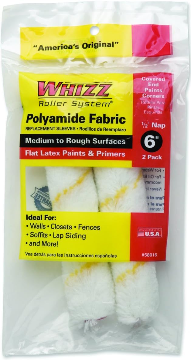 Amazon.com: Whizz 58016 MAXIMUS Paint Roller Cover, 1/2 in Thick Nap, 6 ...