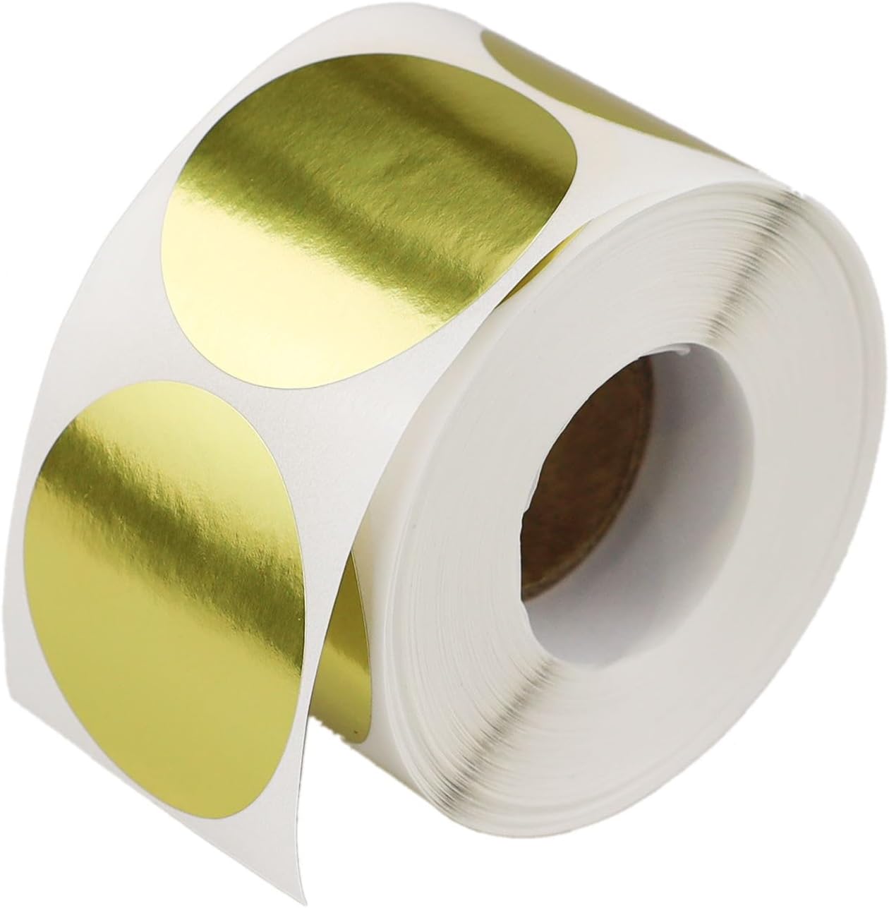 100 Gold Round Stickers - Sticky Coloured Self Adhesive Labels for ...