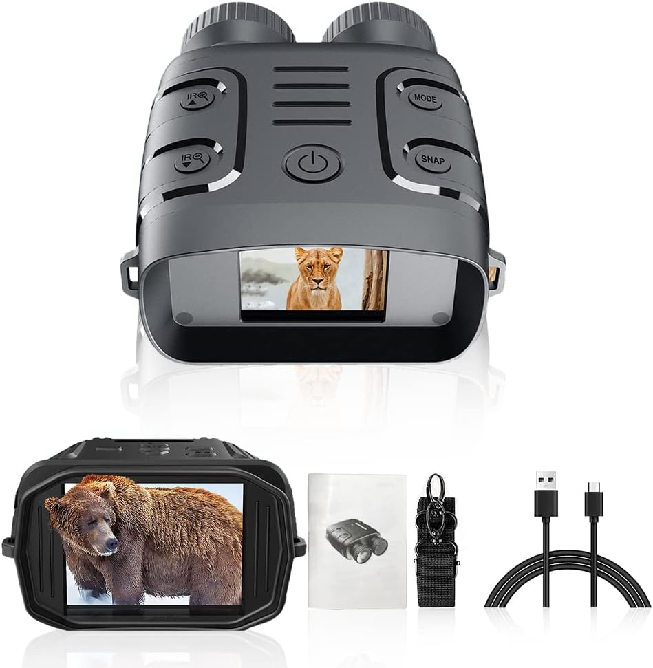 Djioyer Night Vision Goggles, R18 5X Digital Zoom Night Vision ...