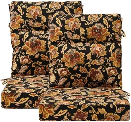 Amazon.com: Unimatta Outdoor High Back Chair Cushion Seat Pads, 44 x 21 ...