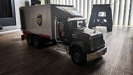 Amazon.com: Bruder 02828 Mack Granite Ups Logistics Truck with Forklift ...