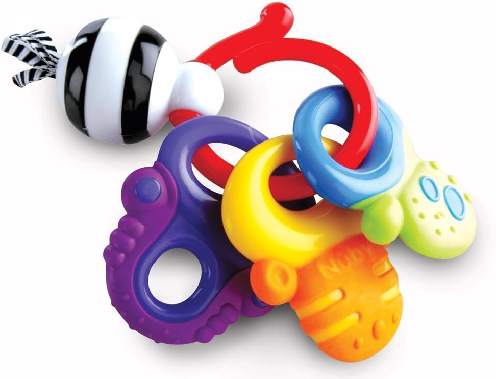 Amazon.com : Nuby Fun Keys Teether Ring Multi : Baby Teether Toys : Baby