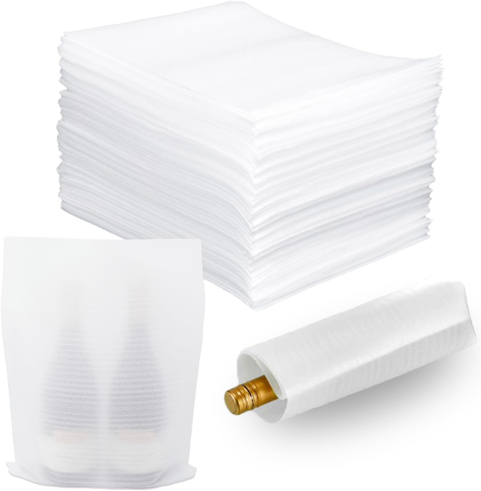 Amazon.com: Packing Foam Wrap Pouches (50 Pack), 12? X 12? Inch Foam ...