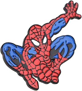 Amazon.com: Superhero Spider in Action 1.5 Inches Wide Metal Enamel Pin ...