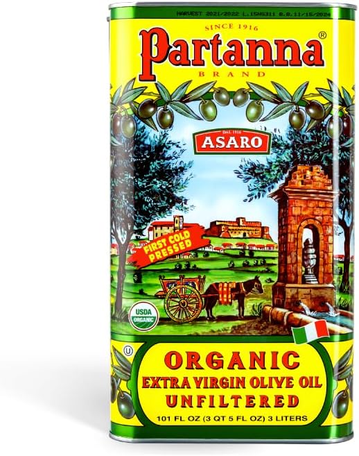 Amazon.com : Partanna Organic Unfiltered Extra Virgin Olive Oil ...