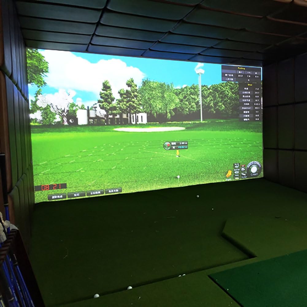 FLEAGE 2.85 x 5 M Golf Simulators for Home, Thicken 0.4cm Heavy-Duty ...