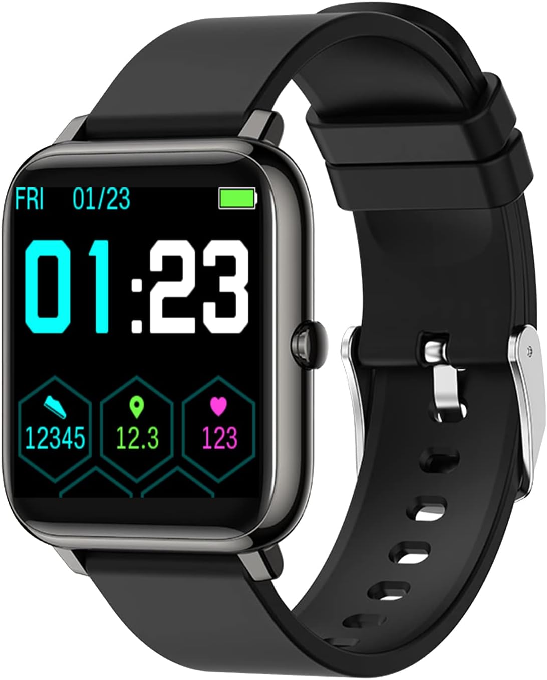 YONMIG Smartwatch, Fitness Armband Tracker Voller Touch Screen Uhr ...