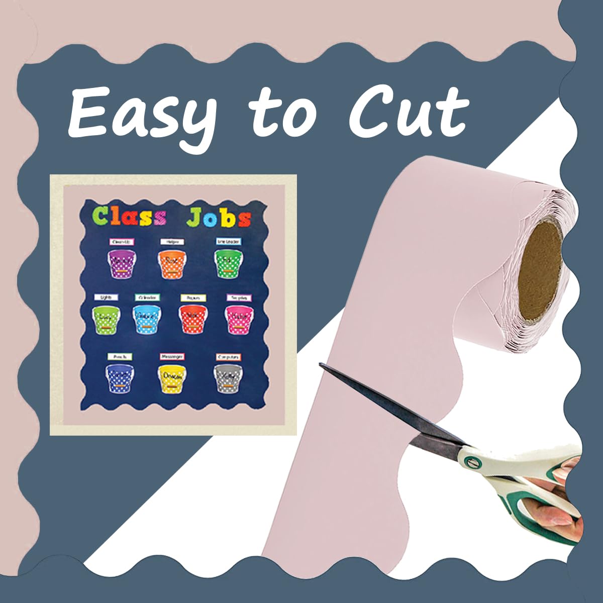 Acidea 196.8 ft Colorful Classroom Borders for Bulletin Board, 6 Rolls ...