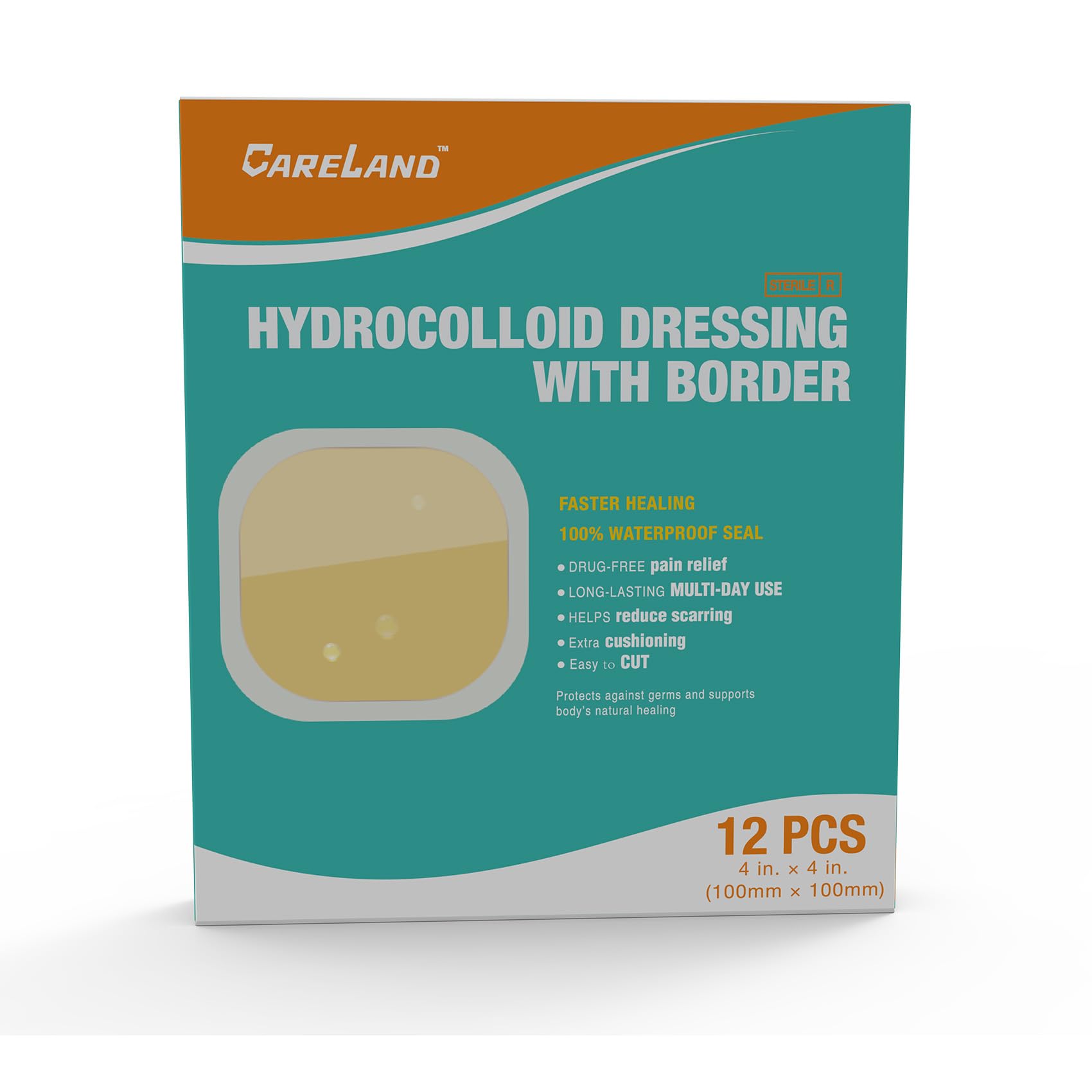 Snapklik.com : Careland Hydrocolloid Dressing - 4x4 12 Pack Highly ...