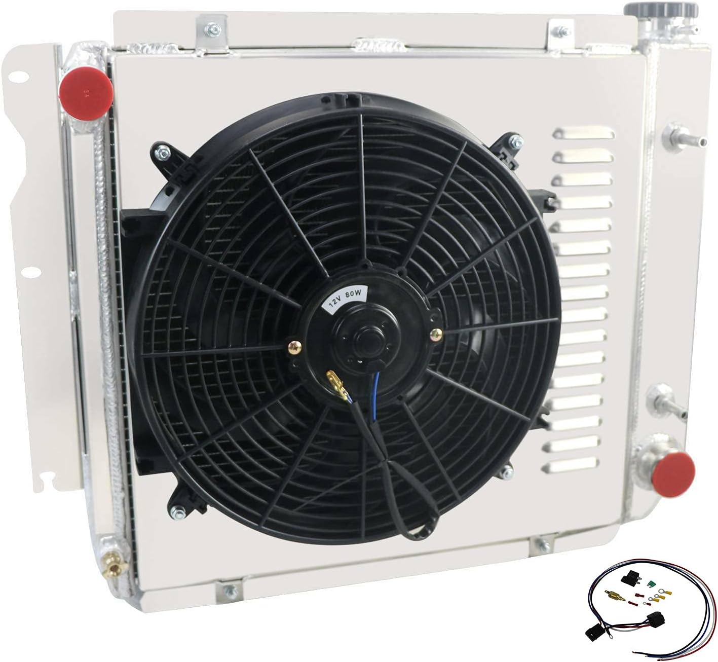 Automotive CoolingSky 3 Row All Aluminum Radiator Fan Shroud Combo ...