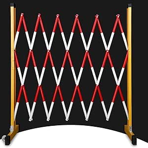 GLJTUO Mobile Concertina Safety Barrier Folding Barricade Thick Sturdy ...