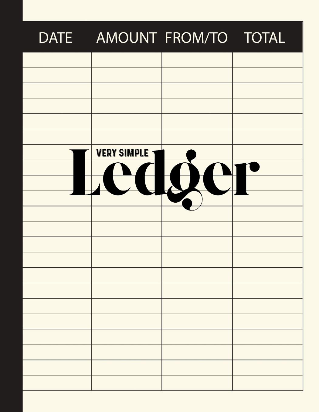 Amazon.com: Very Simple Ledger: Large Print | To Write In | 110 Pages ...