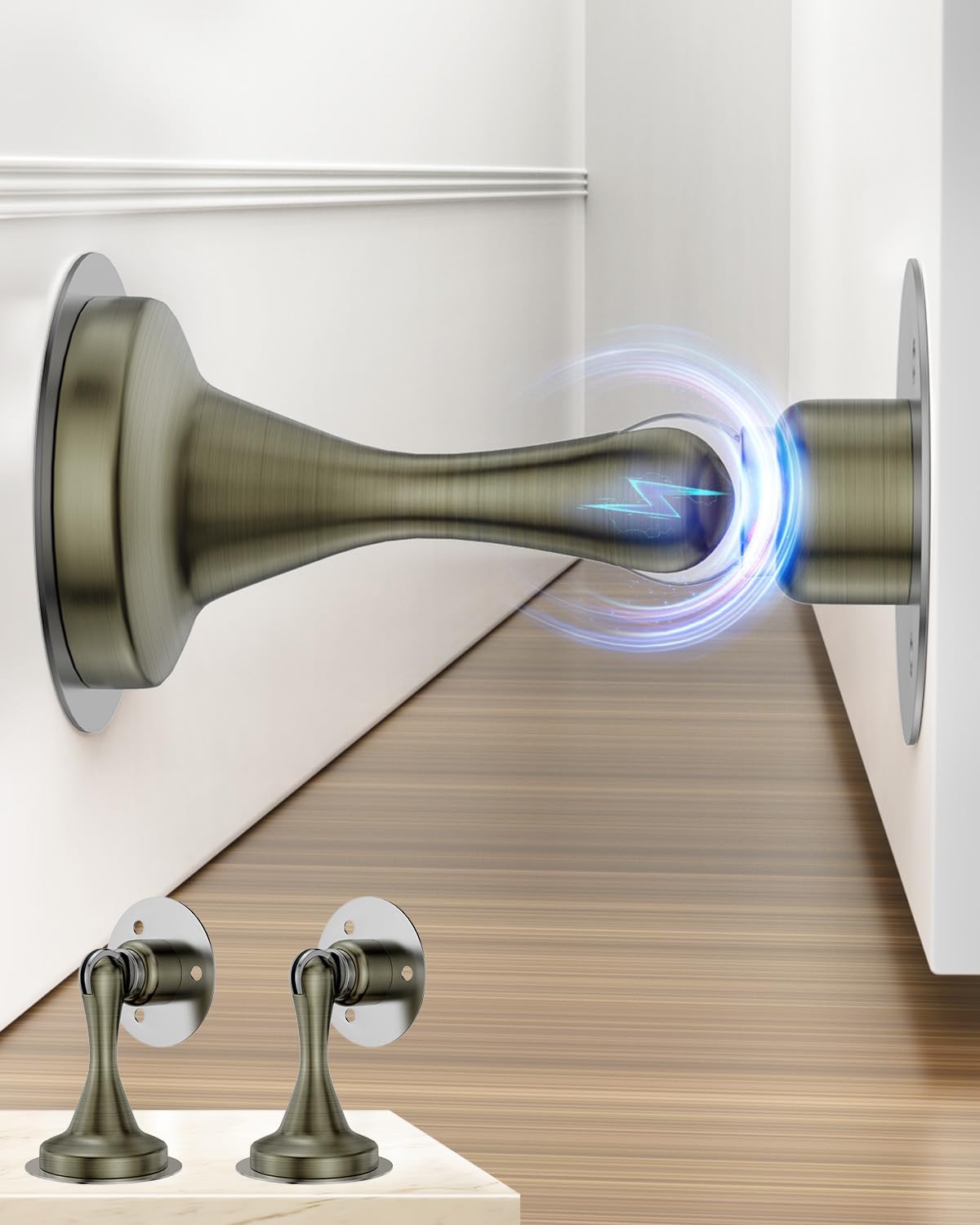 Amazon.com: Door Stoppers Magnetic Door Catch - 2 Pack Stainless Steel ...