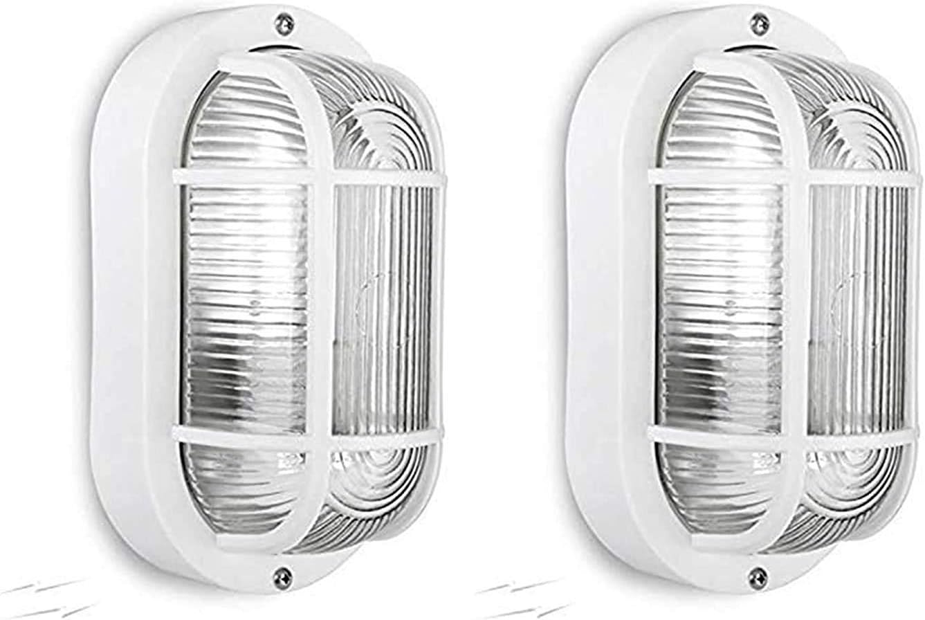 Homenique Set of 2 PVC Waterproof Bulkhead Wall Outdoor Bulkhead Wall ...