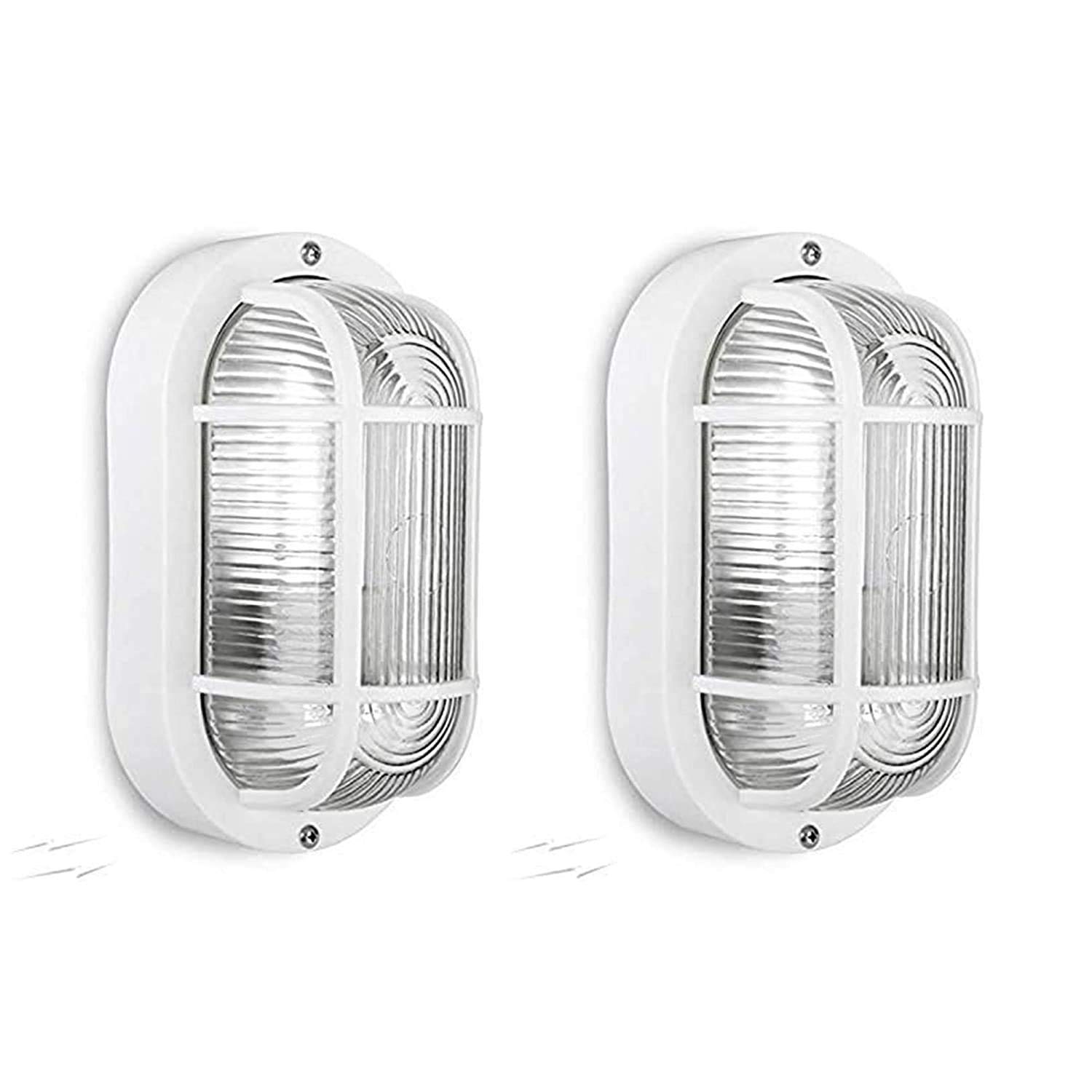 Homenique Set of 2 PVC Waterproof Bulkhead Wall Outdoor Bulkhead Wall ...