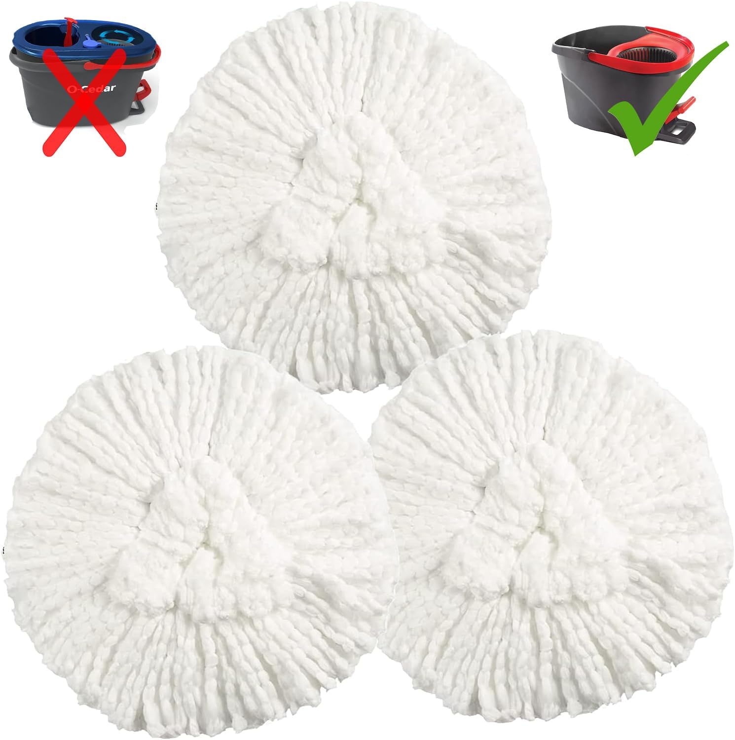 Amazon.com: HOMEXCEL Mop Replacement Heads Compatible with O-Cedar ...