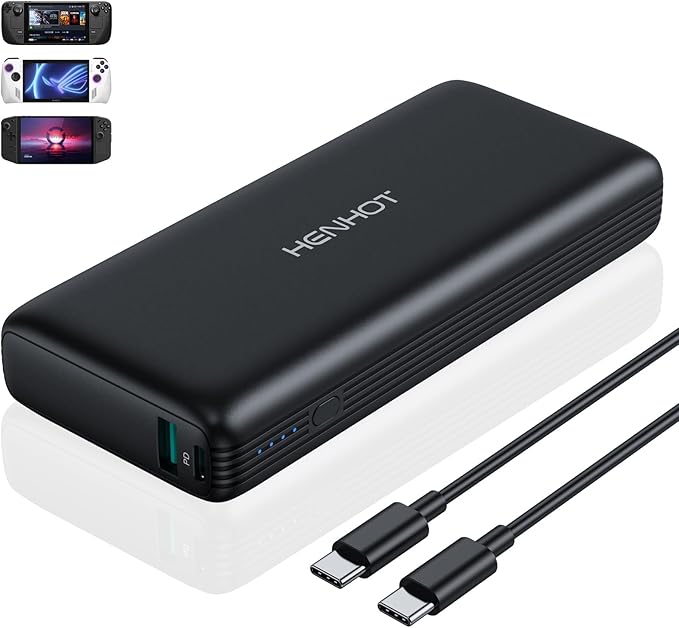 Amazon.com: HenHot 65W Power Bank Compatible with Steam Deck/ROG Ally ...