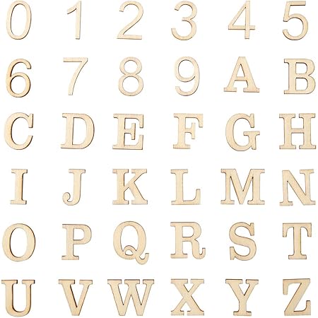 Amazon.com: Juvale 144 Pieces Small Wooden Alphabet Letters and Numbers ...