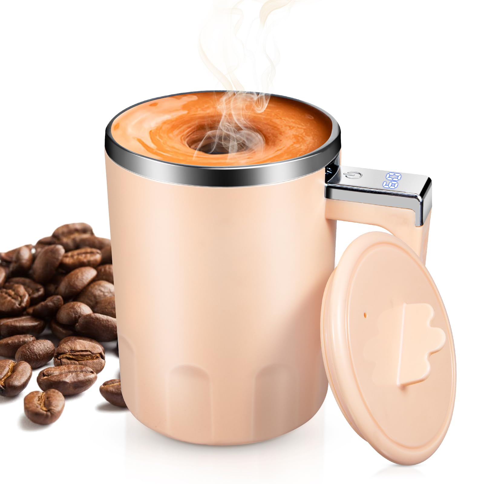Amazon.com: Self Stirring Coffee Mug with Temperature Display ...