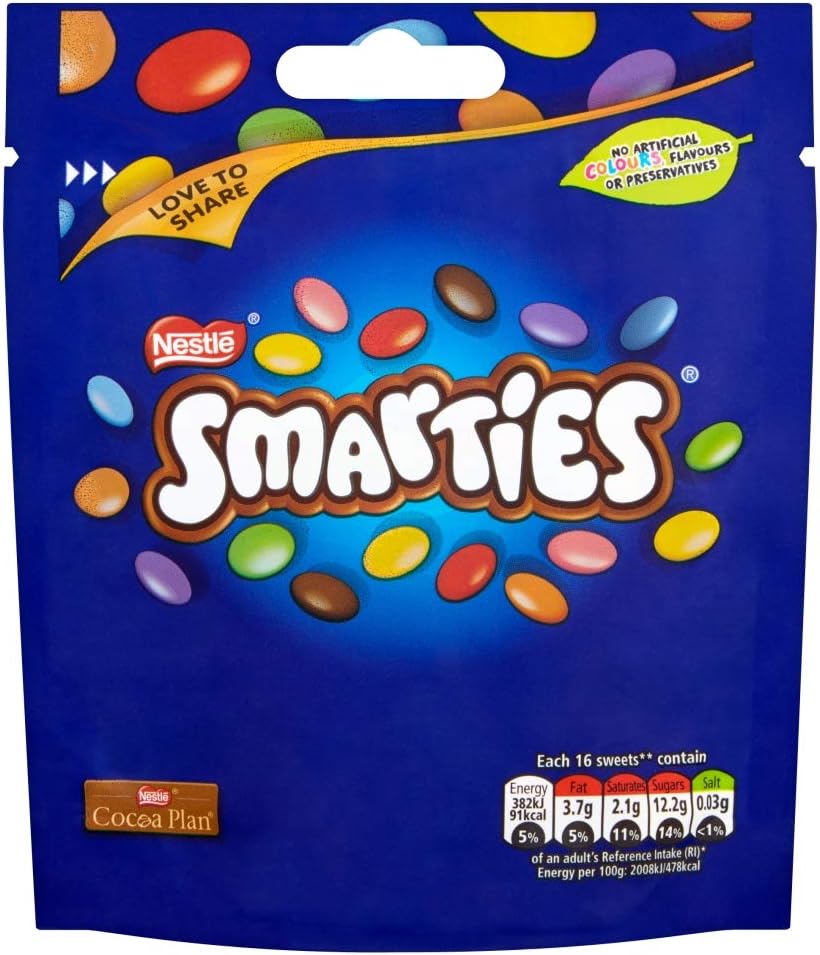 Amazon.com : Original Smarties Pouch Bag Love to Share Smarties ...