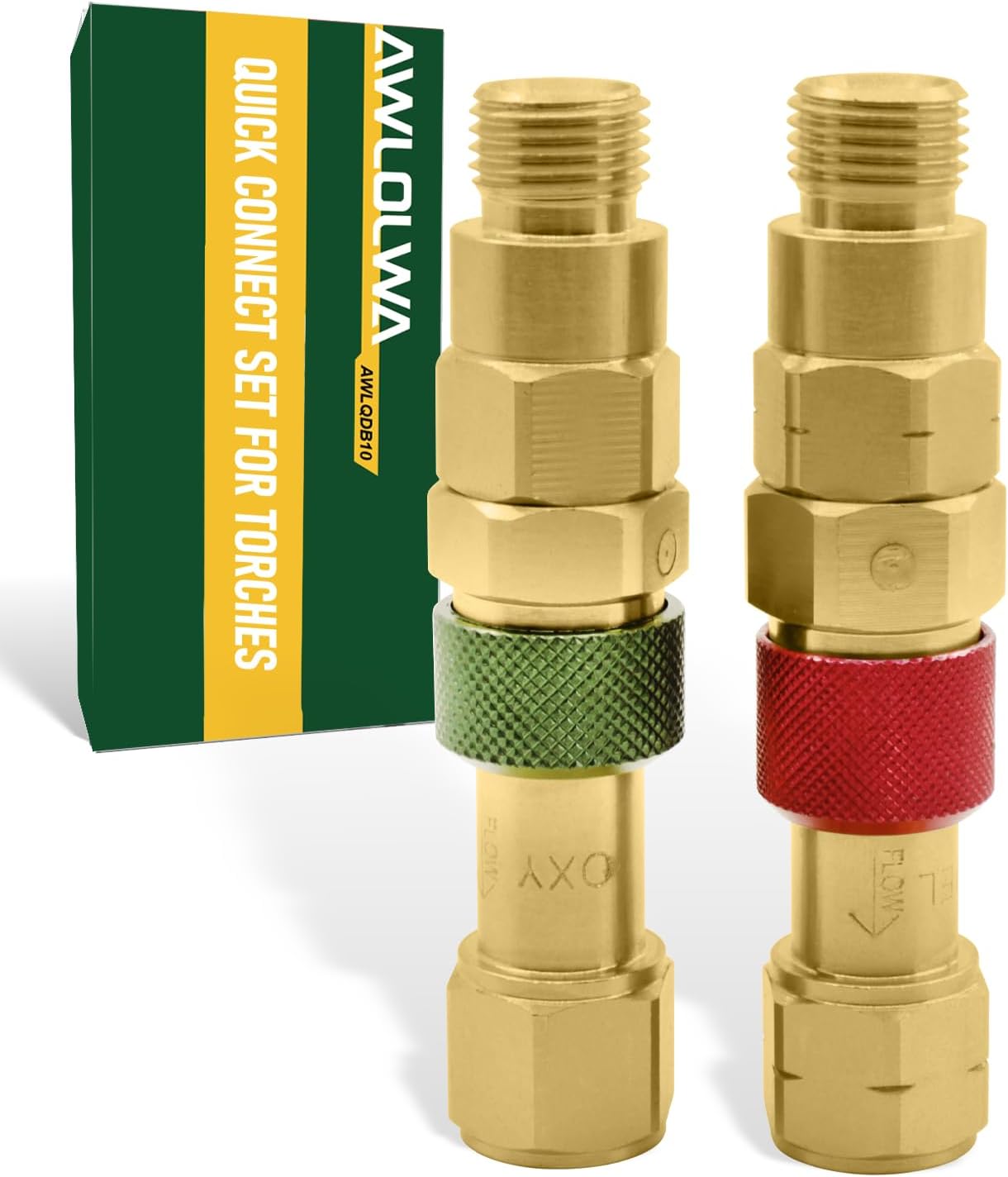 Amazon.com: ‎AWLOLWA QDB10 Oxy Acetylene Quick Connects Set, Fit 9/16 ...