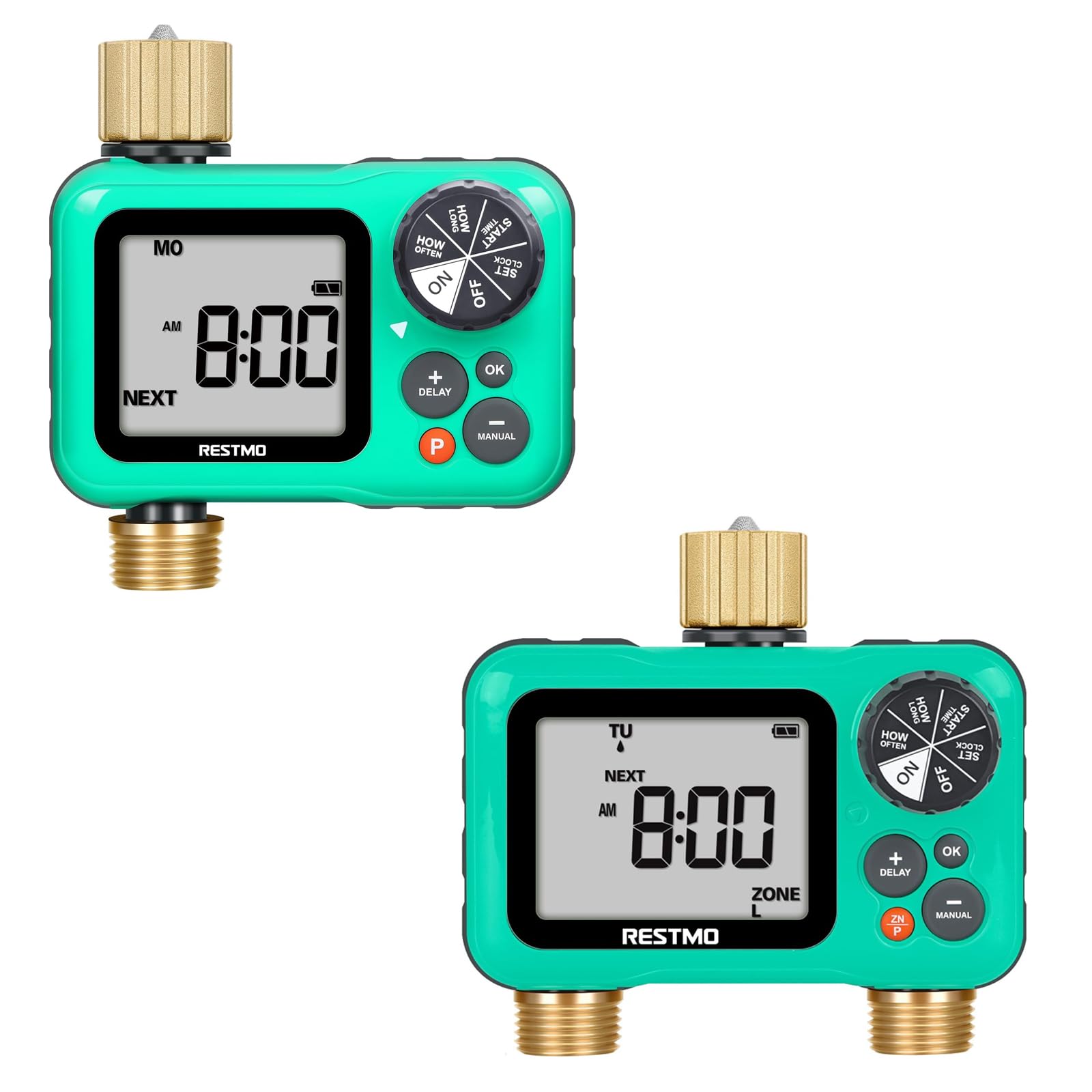 Amazon.com: RESTMO Sprinkler Timer with Brass Inlet & Outlet, 3 ...