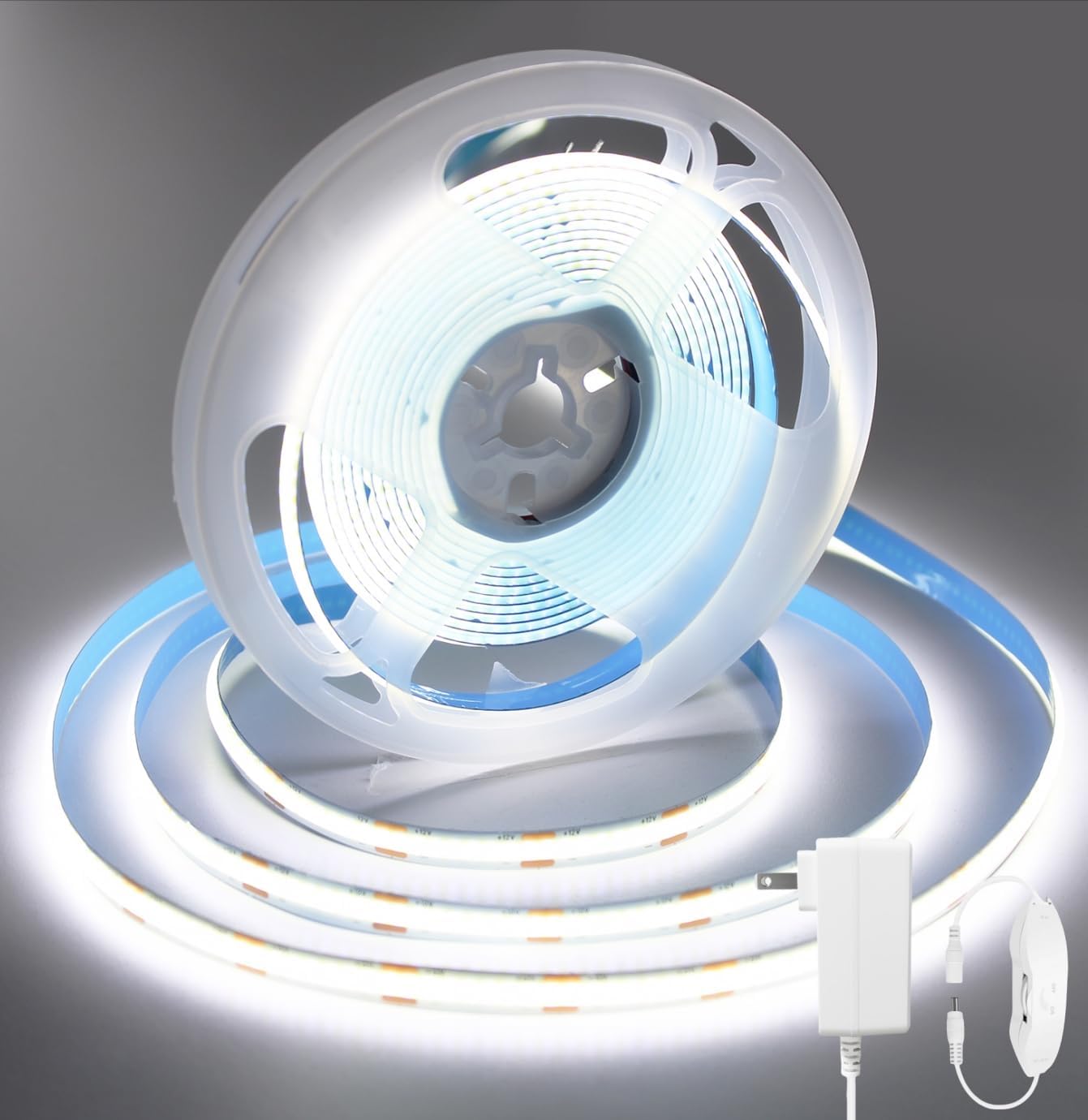 Amazon.com: ShineBurky COB Led Strip Lights White 6500K, 16.5FT/5M 12V ...