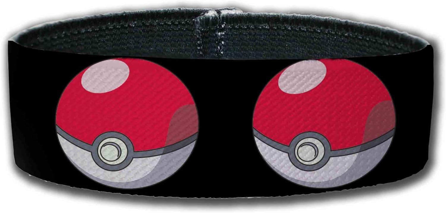 Amazon.com: Pokémon Elastic Bracelet - Poké Ball Repeat Black : Toys ...