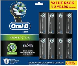 Oral-B Crossaction Brush Head Refill 8 Pack - Black : Amazon.com.au: Health, Household ...