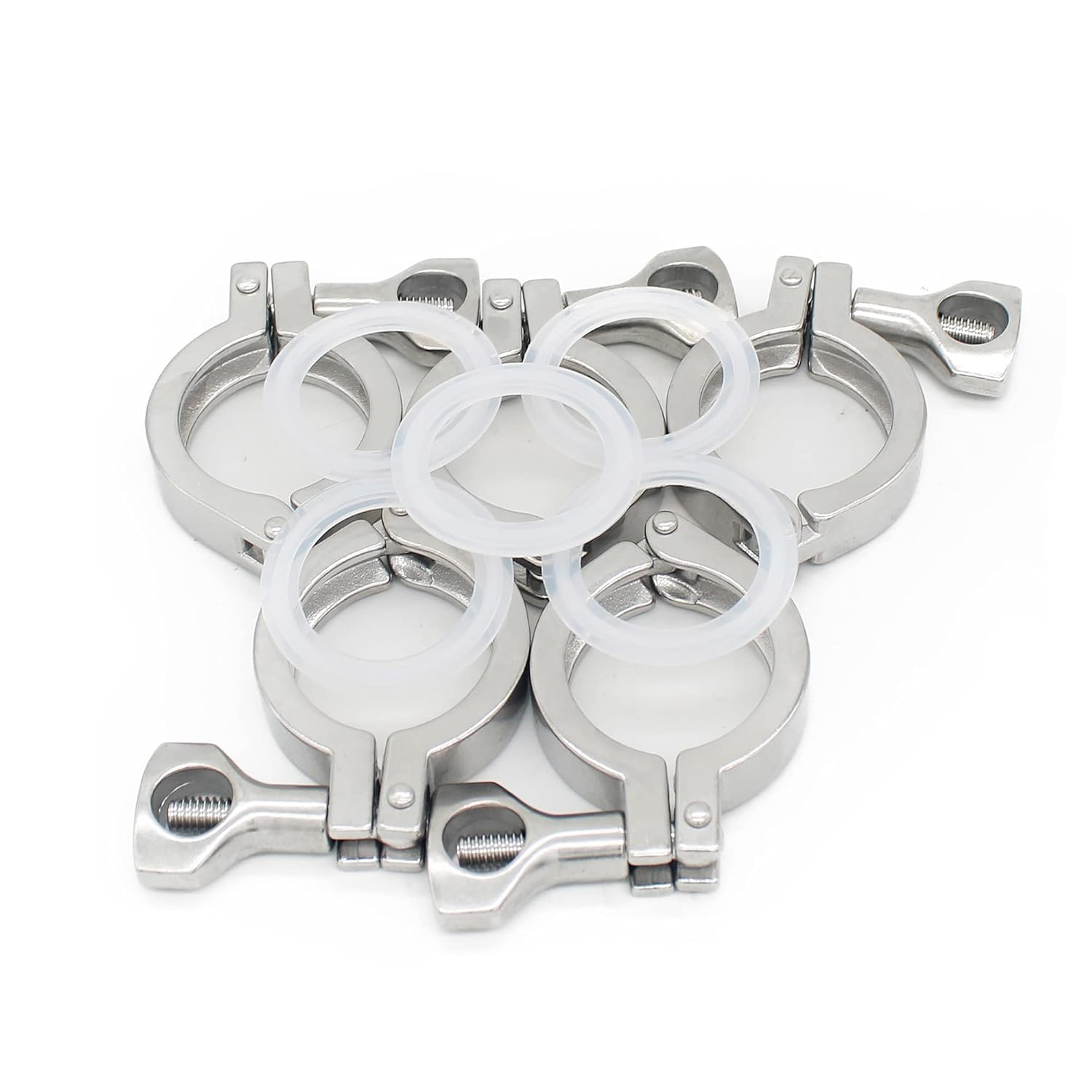 Buy QiiMii 13MHHM Stainless Steel 304 Single Pin Heavy Duty Tri Clamp ...