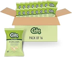 Cobs Natural Lightly Salted Slightly Sweet Popcorn 30g x 16 (480g total) : Amazon.com.au: Pantry ...