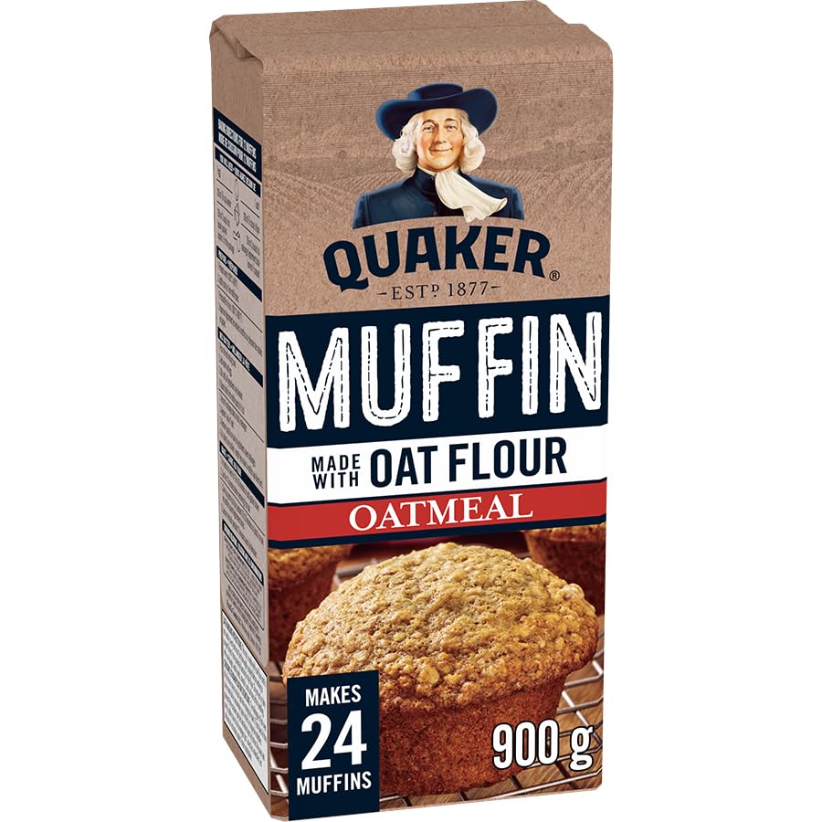 Quaker Oatmeal Muffin Mix Made with Oat Flour 900g | Makes 24 Muffins ...
