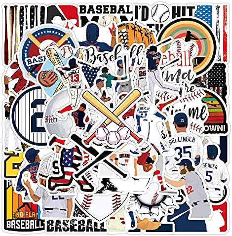 Amazon.com: Baseball Sports Stickers, Baseball Accessories, 50Pcs ...