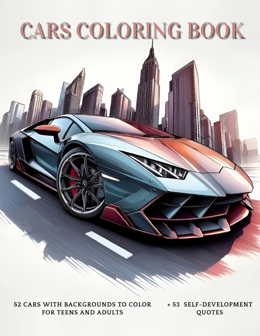 Amazon.com: Cars Coloring Book: 50 Relaxing Coloring Pages, Sports Cars ...