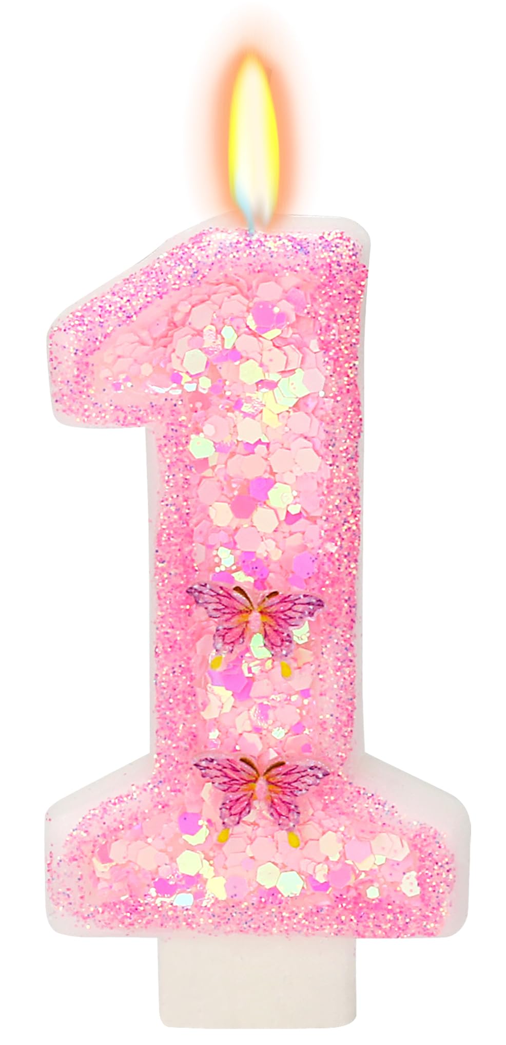 Amazon.com: FAMGift Birthday Candles for Women/Girls - Number 1 Candle ...