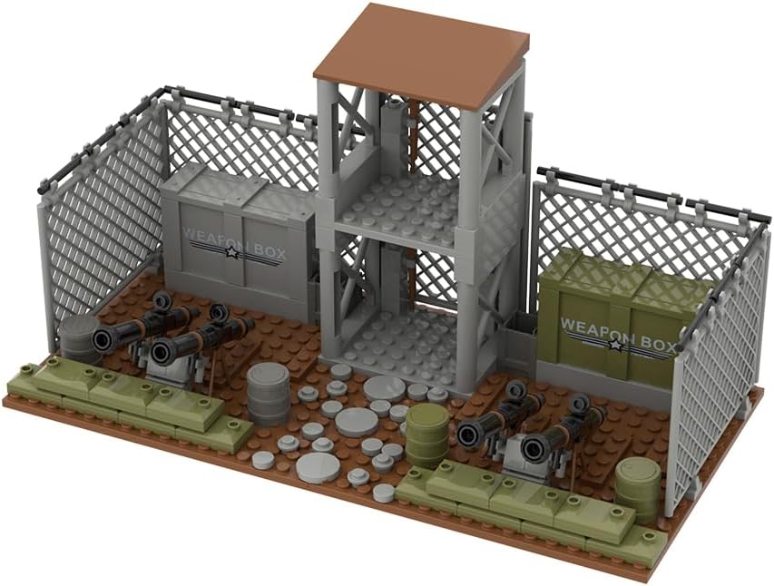 Jeamoc WW2 Military Building Kit, Military Base Set, 197 Parts ...
