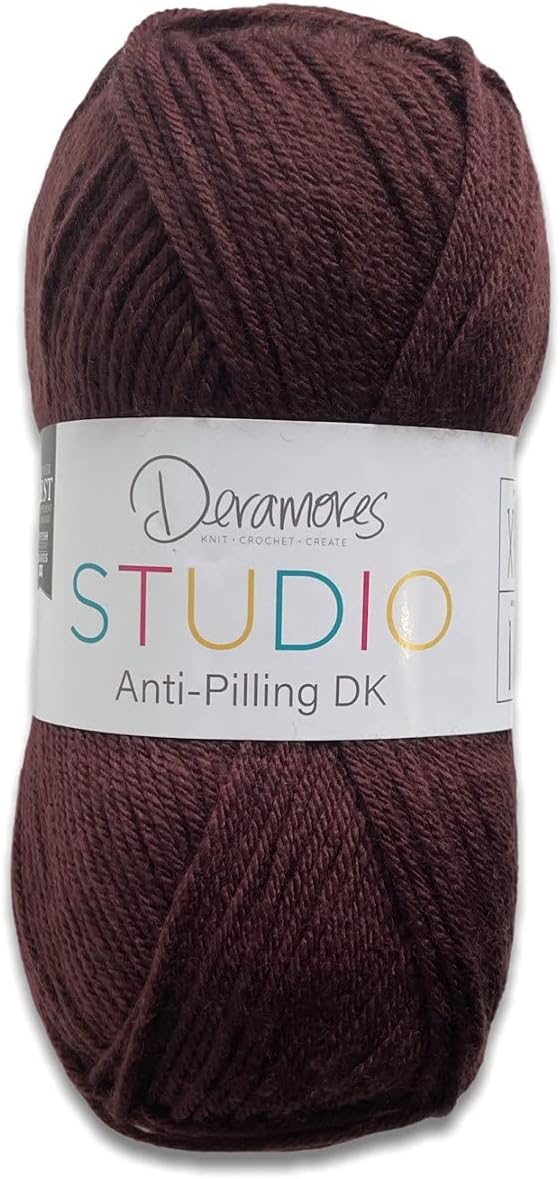 Deramores Studio DK Anti-Pilling Yarn 100g - Merlot : Amazon.co.uk ...