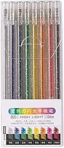 Amazon.com: Streamzio Glitter Gel Pens - 8/12/18 Colored 1.0mm Glitter ...