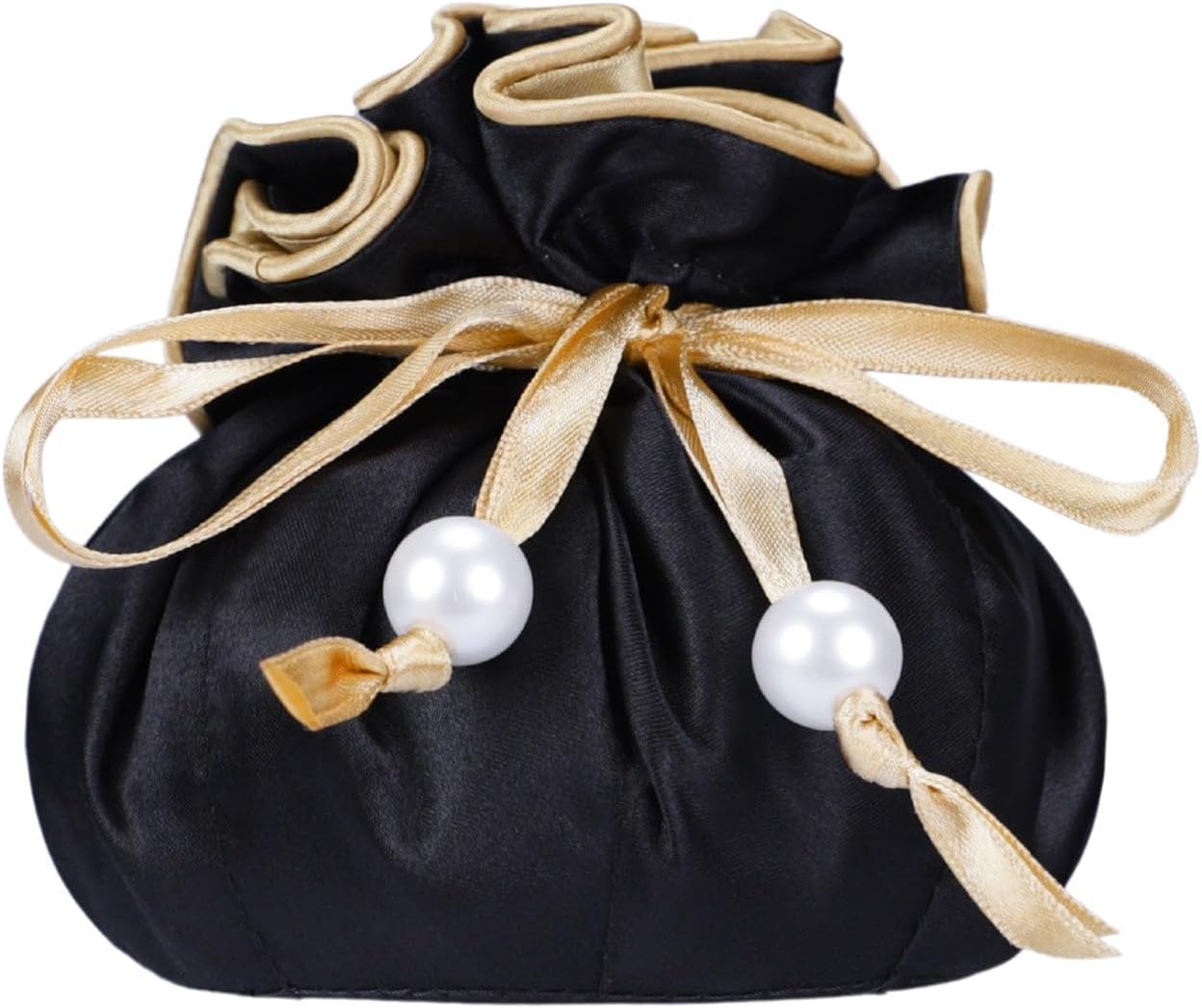 Amazon.com: Marisa D'Amico Drawstring Premium Satin Jewelry Pouch with ...