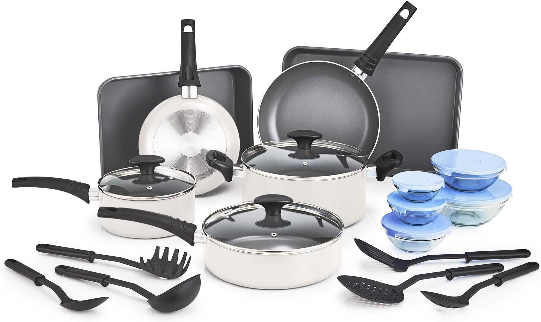 Amazon.com: Gibson Home 95-Piece Kitchen in a Box Cookware, Dinnerware ...
