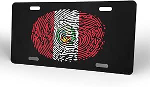 Amazon.com: Peruvian DNA Peru Flag License Plate, Novelty Vintage ...