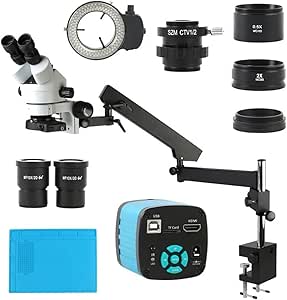 Microscopes Equipment Simul Focal Parfocal 3.5X-90X Trinocular Stereo ...