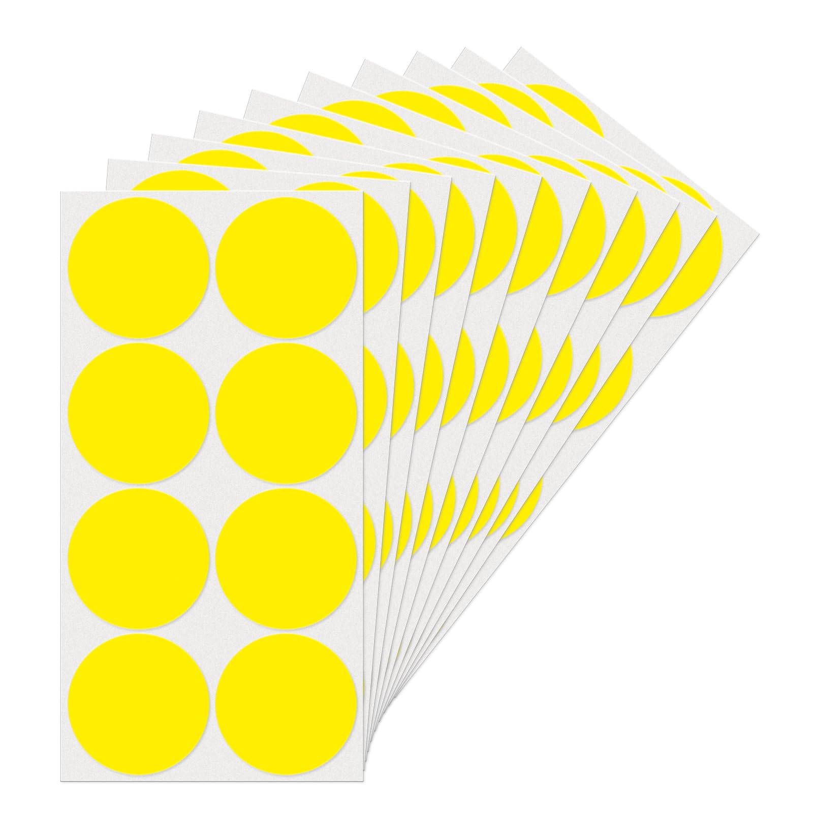 Snapklik.com : YIKIADA Yellow Dot Stickers 2 Inches Round Sticker