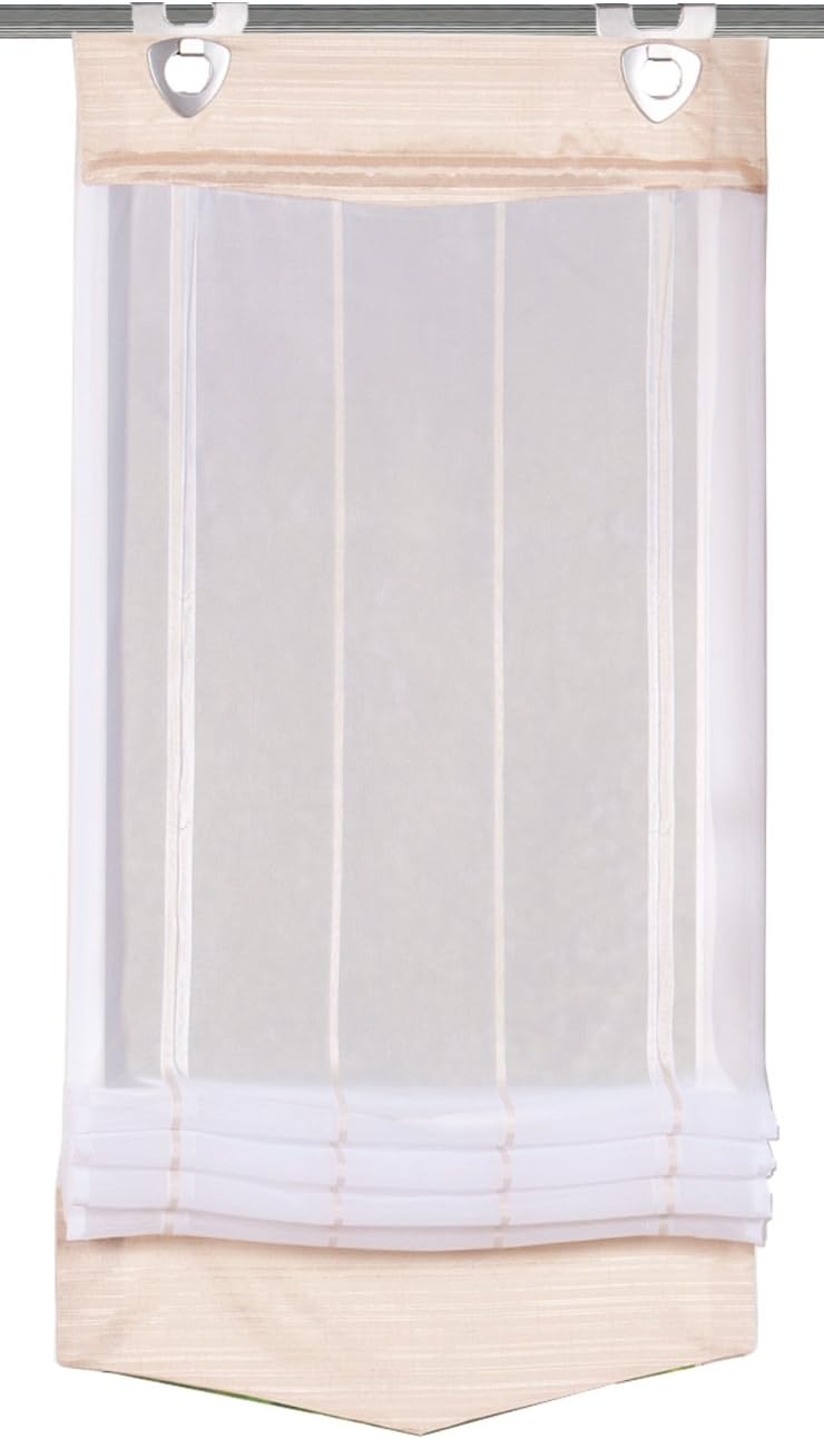 Amazon.de: Home Fashion Raffrollo, Kunstfaser, Beige