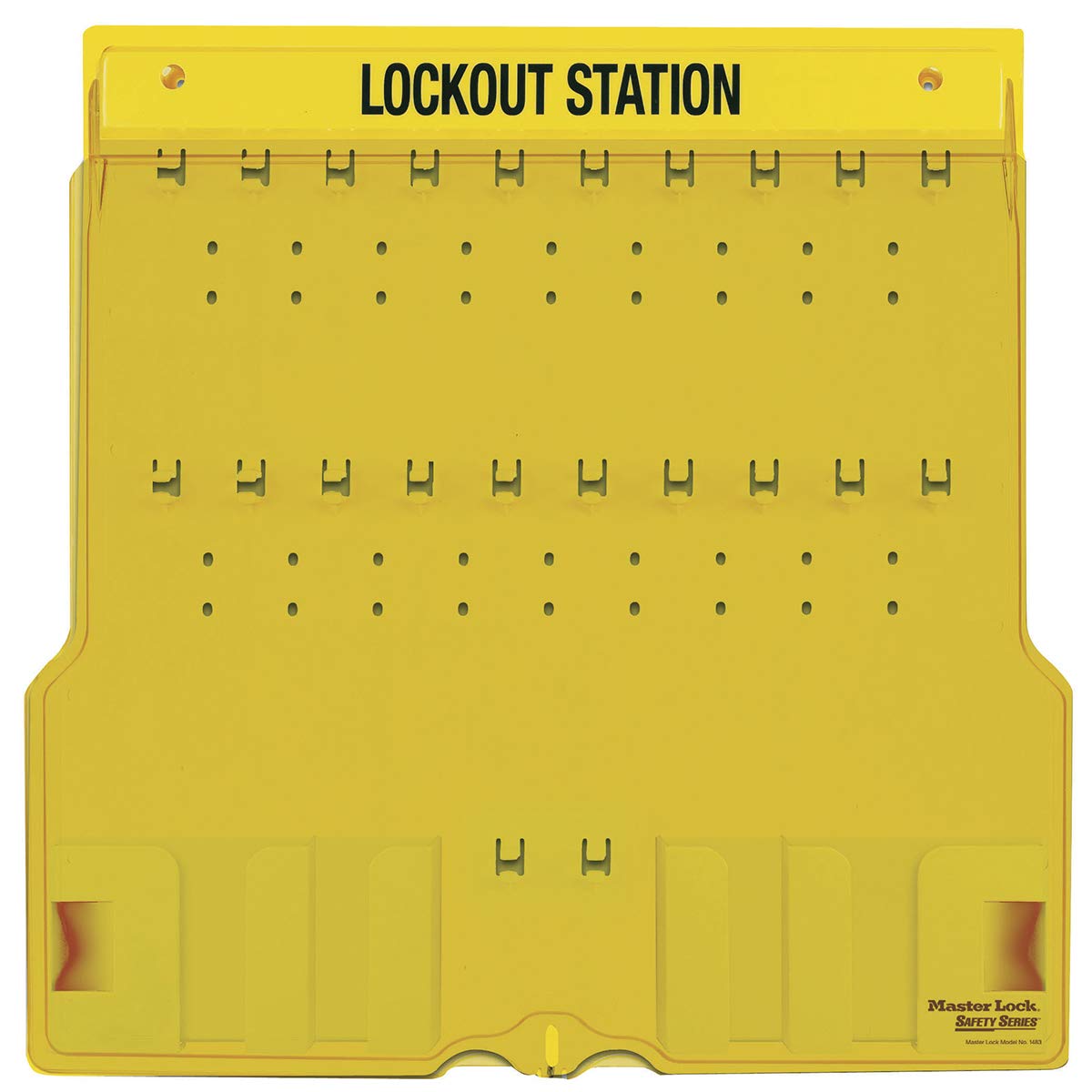 Master Lock - 1484B 20 Pack Lockout Station with Cover, Unfilled Yellow ...